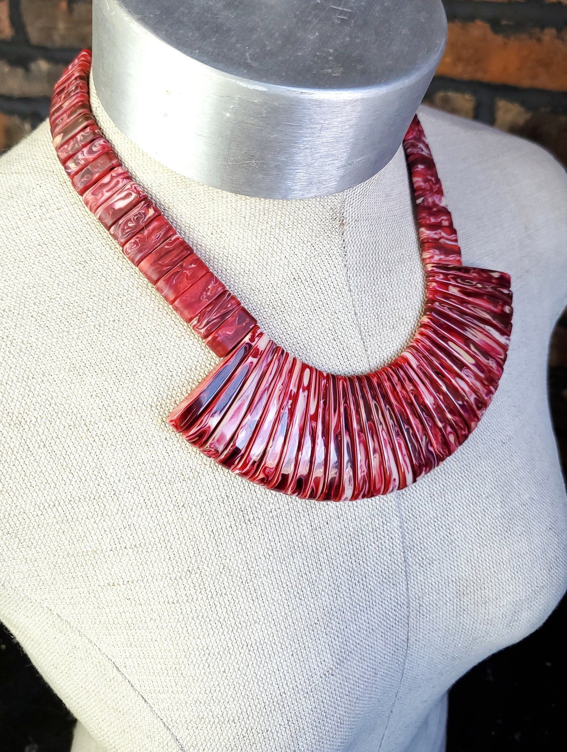 Sobral Atelie Gaia Tupi Red Gorky Bead Artist Made Statement - Etsy