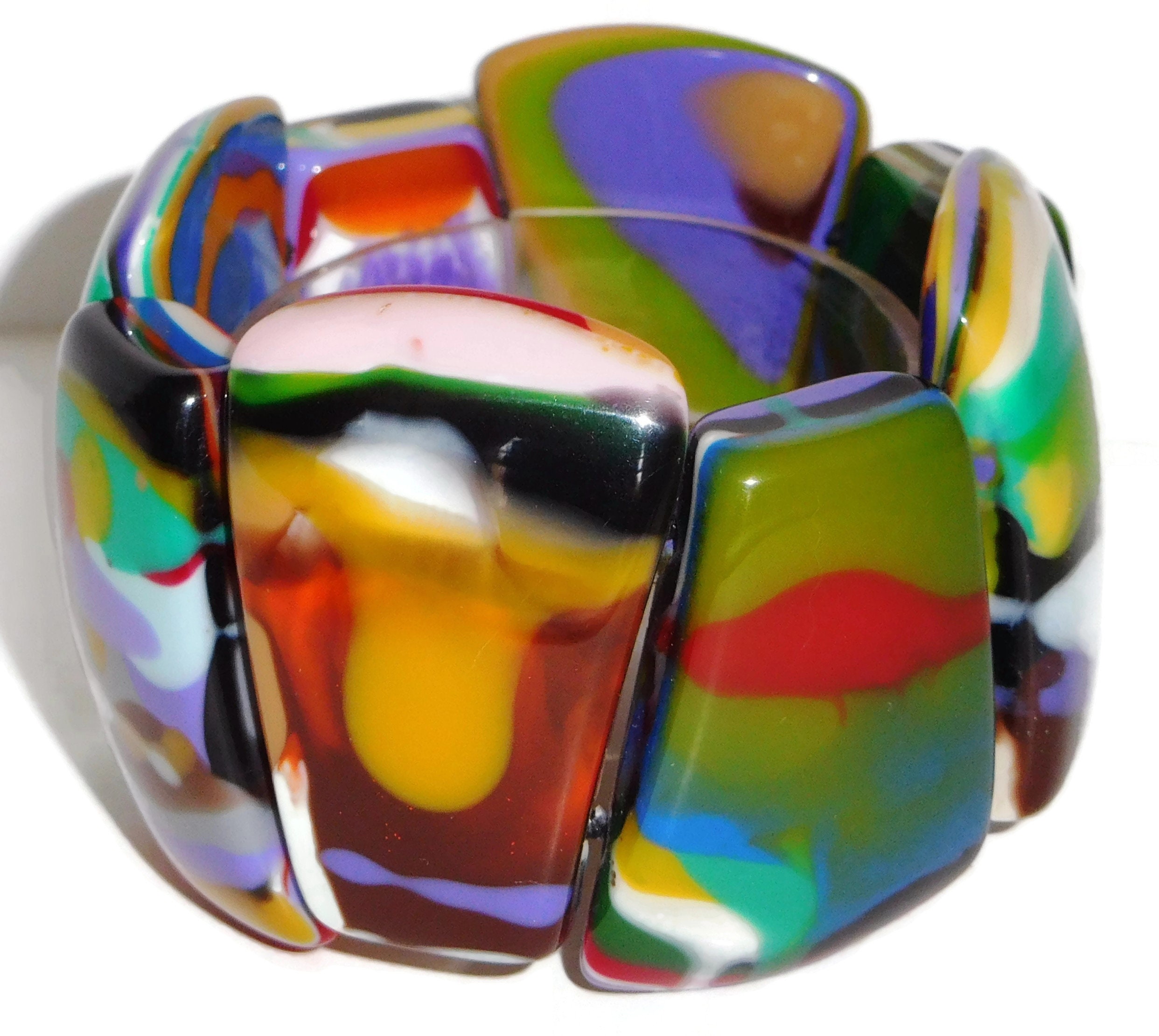 Sobral Dora Amaar Colorful Kandinsky Rilma Artist Made Bead Bracelet - Etsy