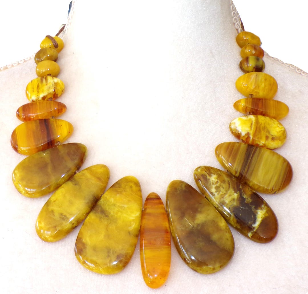 Sobral Terra Marou Large Earthy Hued Beads Artist Made Statement ...