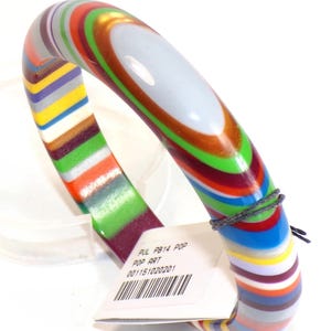 Sobral Pop Art Day PB14 Rainbow Stripe & Eye Artist Made Bangle ...
