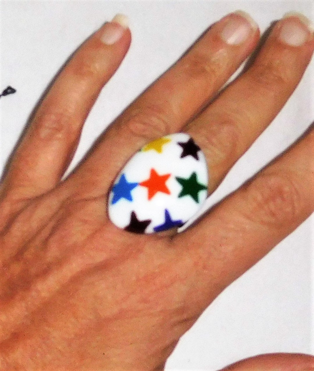 Sobral Circus Monociclo Fun Colorful Pattern Ring Size 7.5 - Etsy
