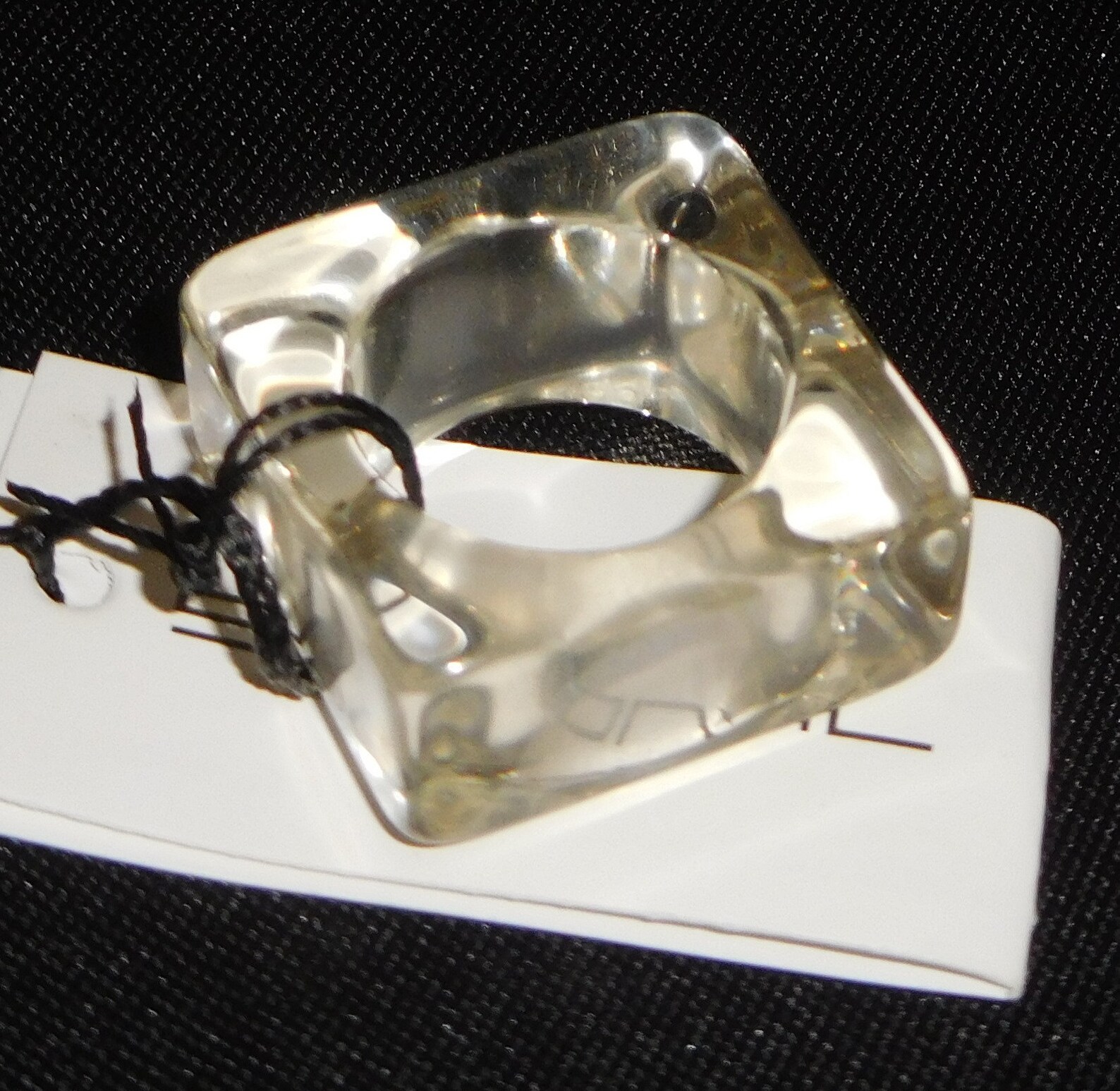 Sobral Classicos Quadrado Clear Square Artist Made Statement Ring - Etsy