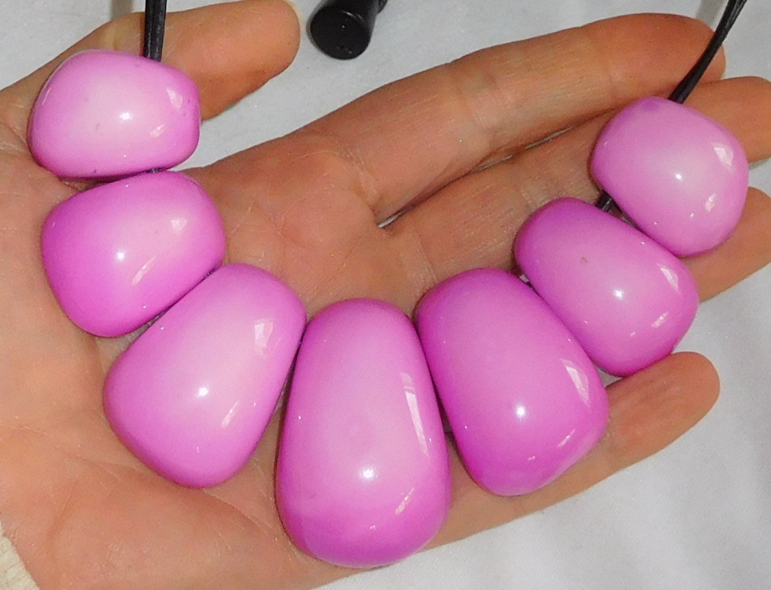Sobral Bia Pastel Purple Lilac Stonewash Bead Necklace Brazil - Etsy