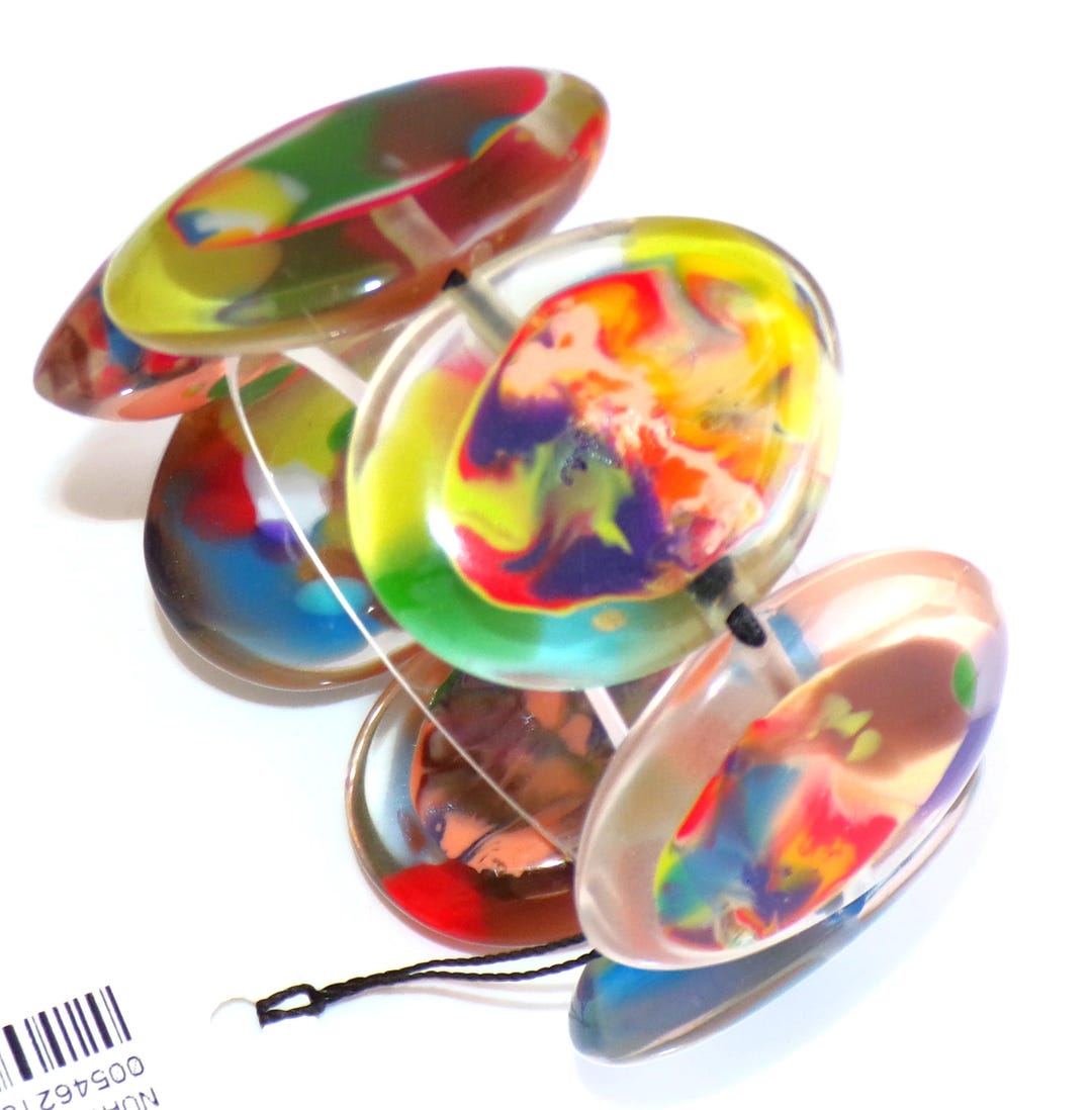 Sobral Nuage Nebula Reversible Oval Beads Artist Made Statement ...