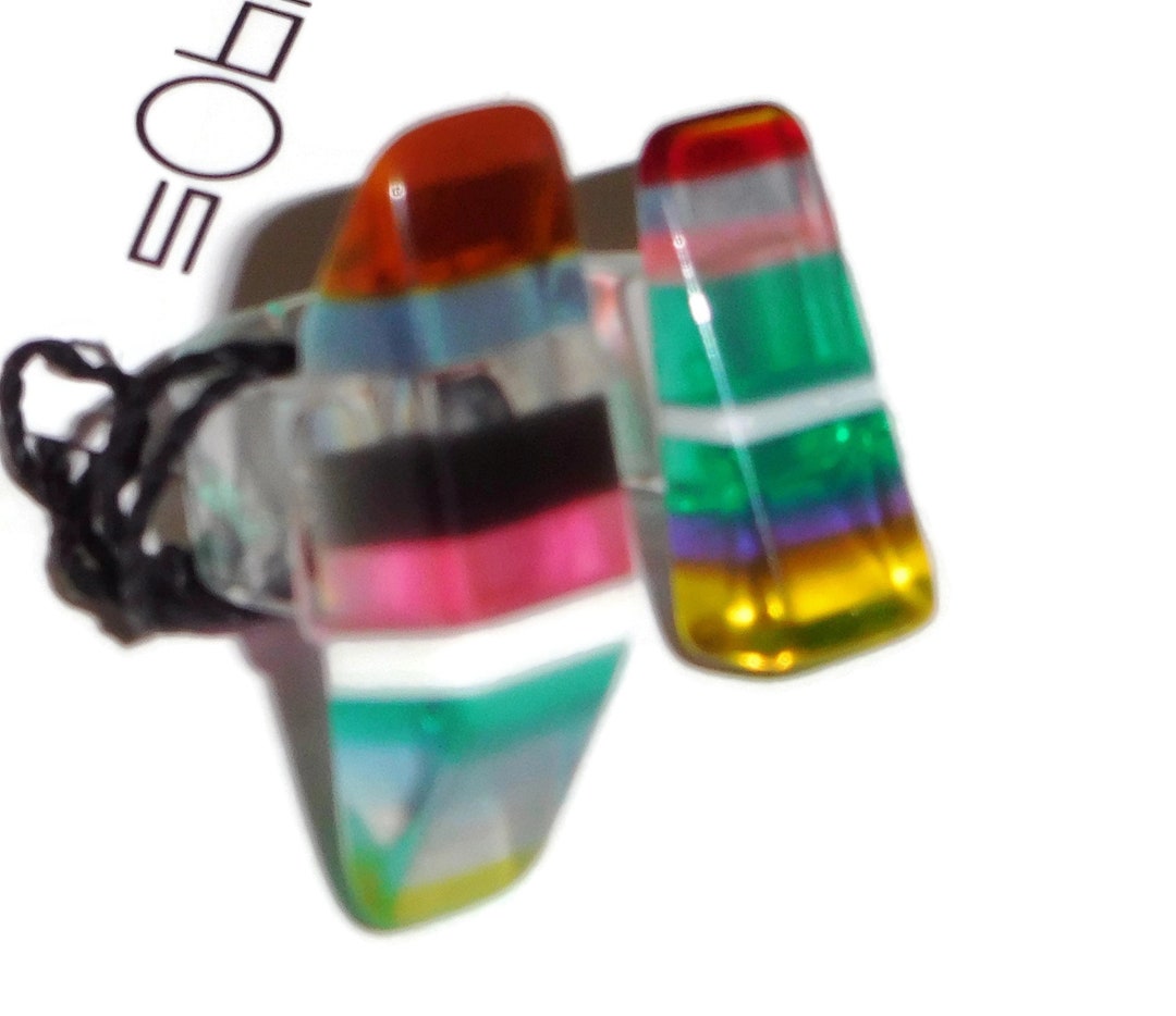 Sobral Soft Mellow Transparent Stripes Open Style Artist Made Ring Size ...