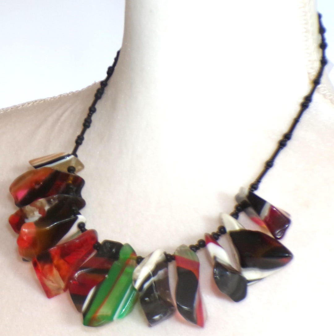 Sobral Pedra Naturais Delua Rock Shaped Beads Artist Made Statement ...