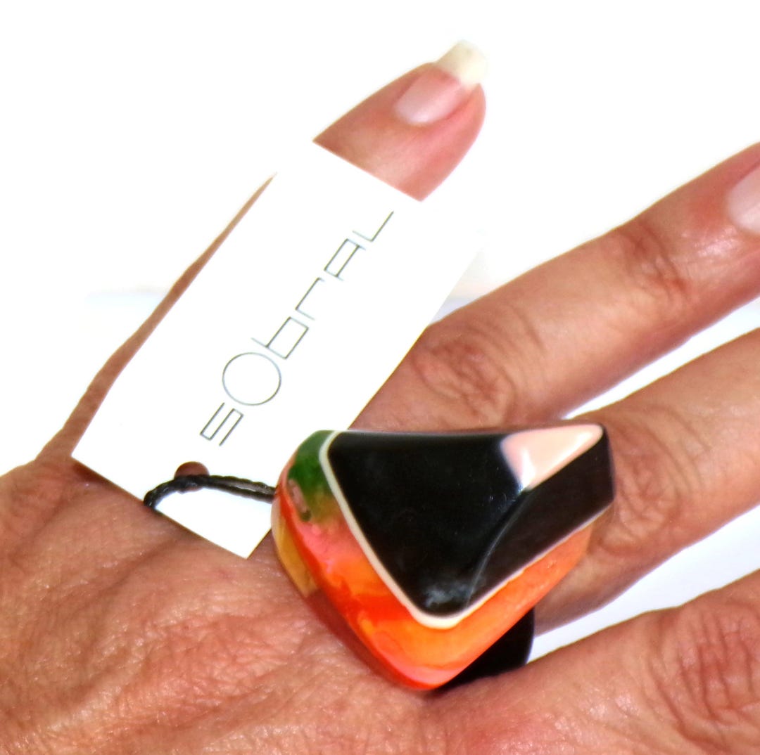 Sobral Pedra Naturais Pop Art Natural Large Bead Artist Made Statement ...