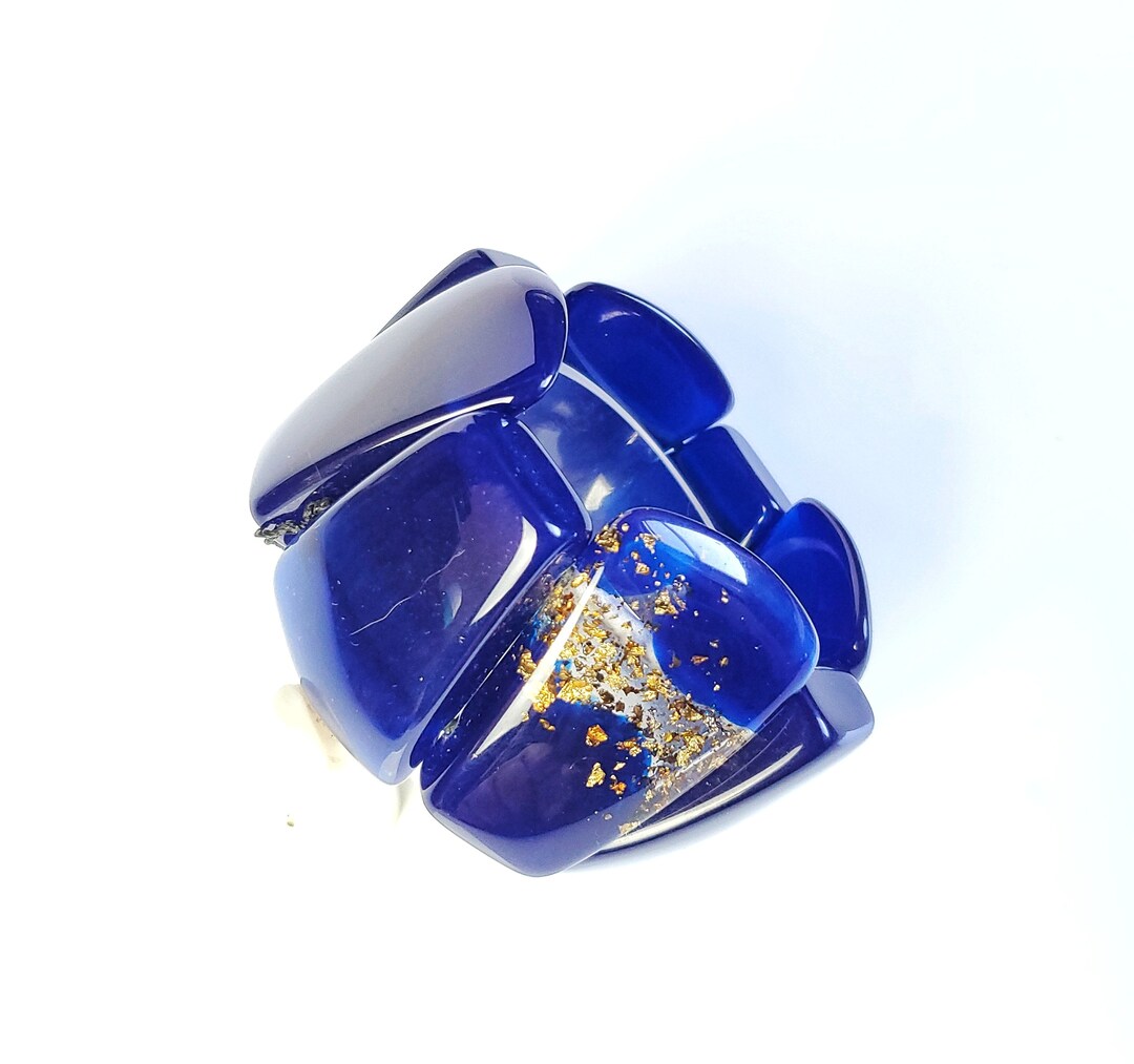 Sobral Orlando Rilma Moon Blue & Gold Metalique Stretch Artist Made ...