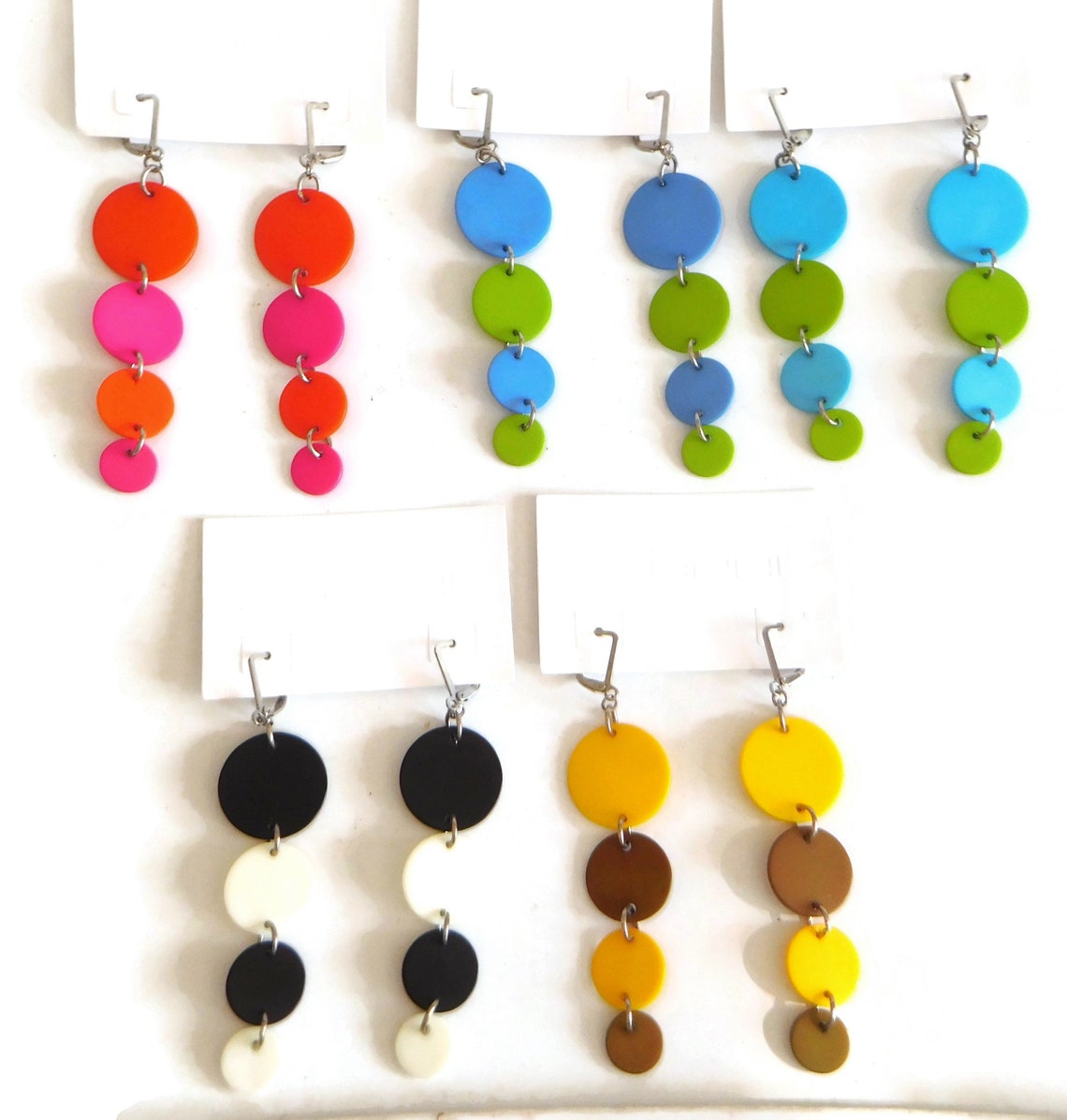 Sobral Fichas 4 Fichas Dangling Disks Artist Made Earrings Assorted ...