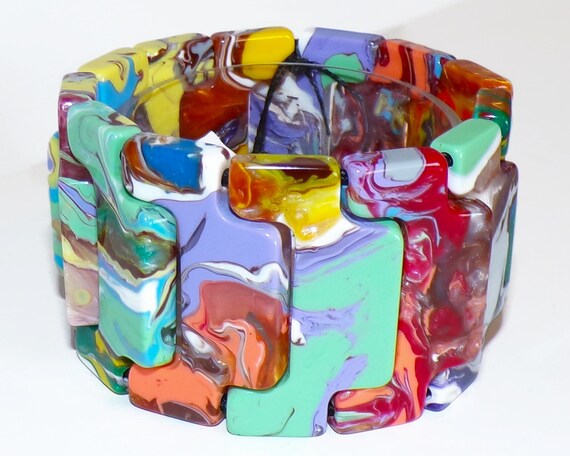 Sobral Geometria Mondrian Pollock Multicolor Beads Ar… - Gem