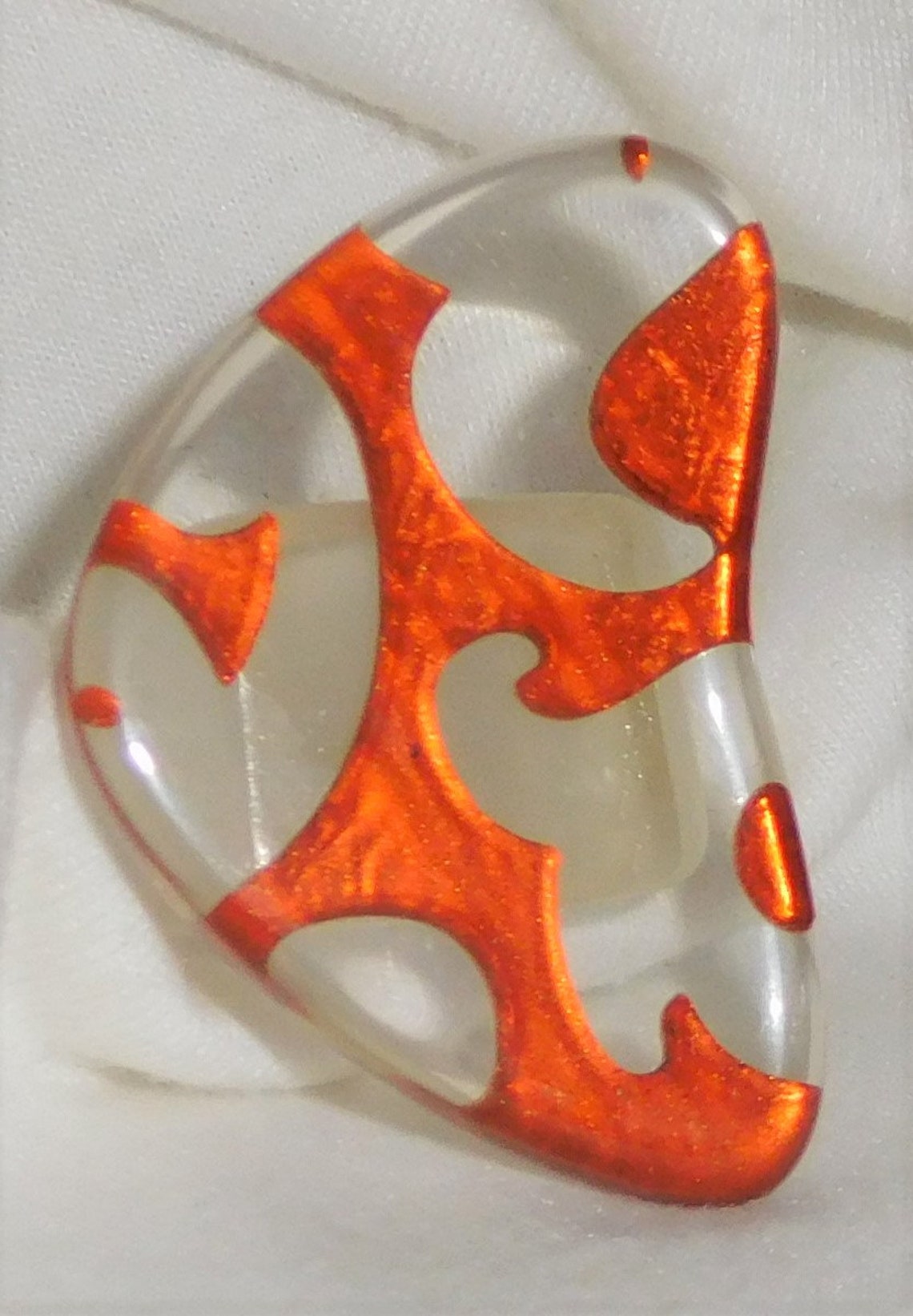 Sobral Savana Copper Brown & Clear Funky Design Ring Size 8 - Etsy