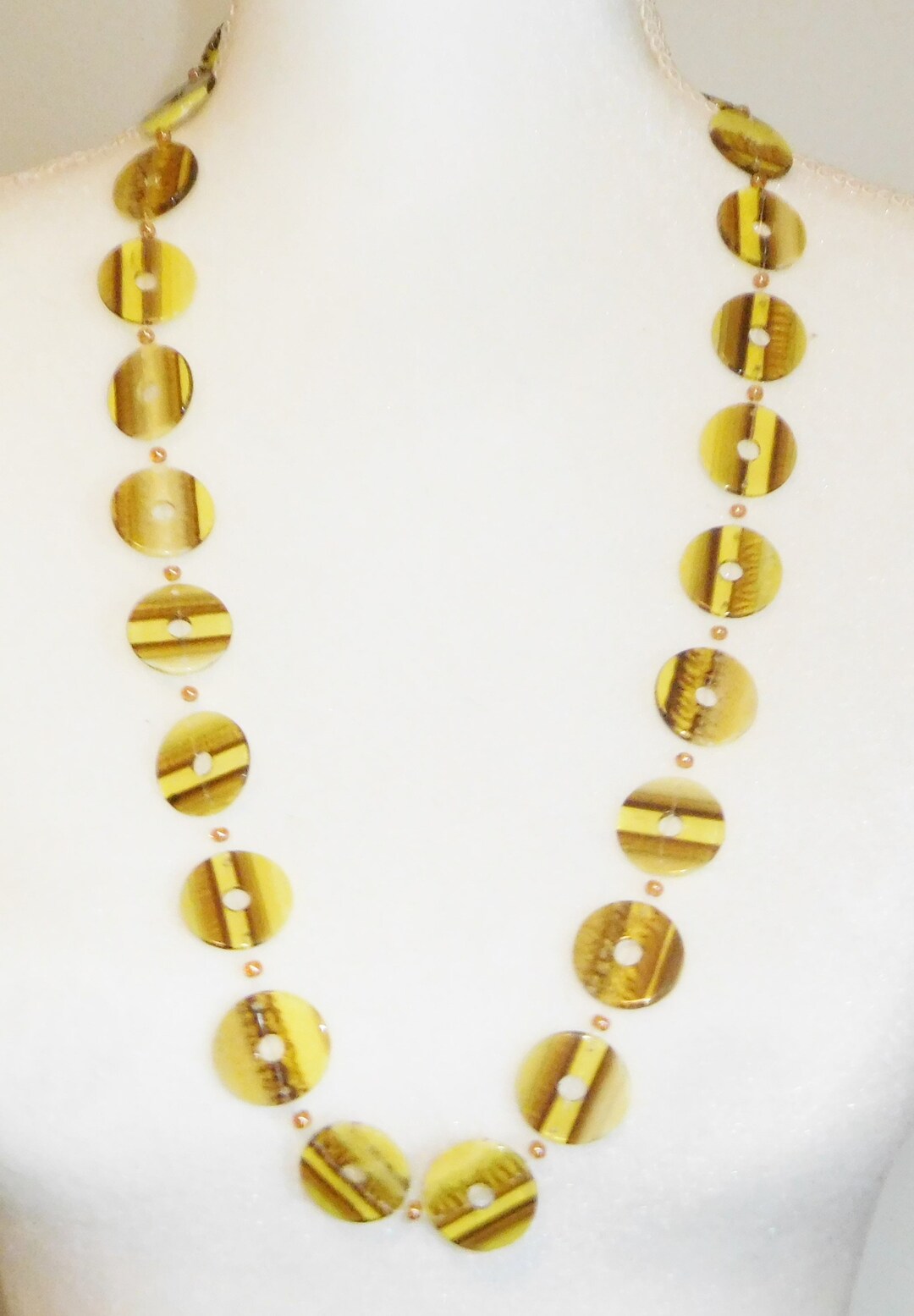 Sobral Pitagoras Curto PI Terra Earthy Hue Circle Beads Artist Made 32 ...