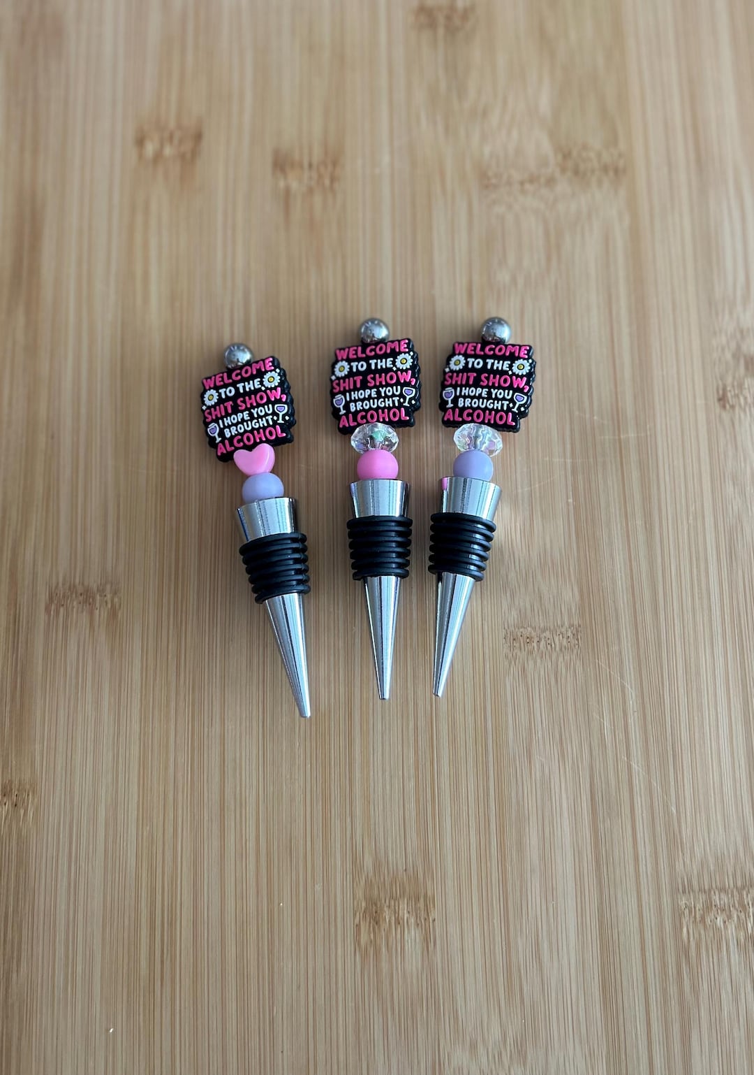 Handmade Beaded Wine Stopper | Funny Bar Accessory - Etsy