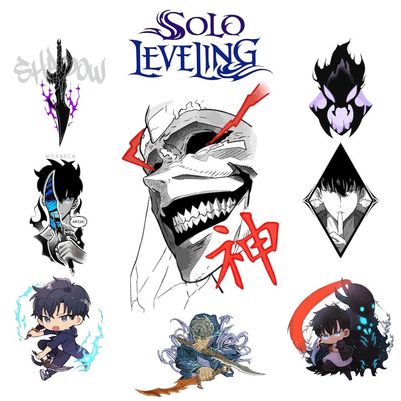 35+ Solo Leveling Anime SVG Bundle | Instant Download Kawaii Manga Art ...
