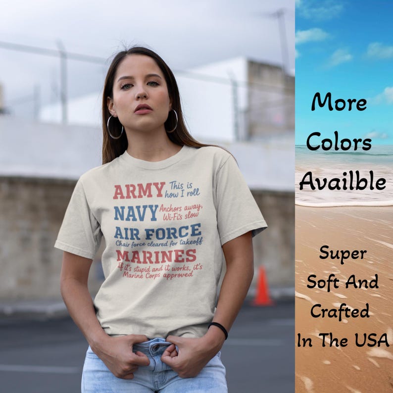 Military Humor Tee - Army, Navy, Air Force & Marines - Great Gift for ...