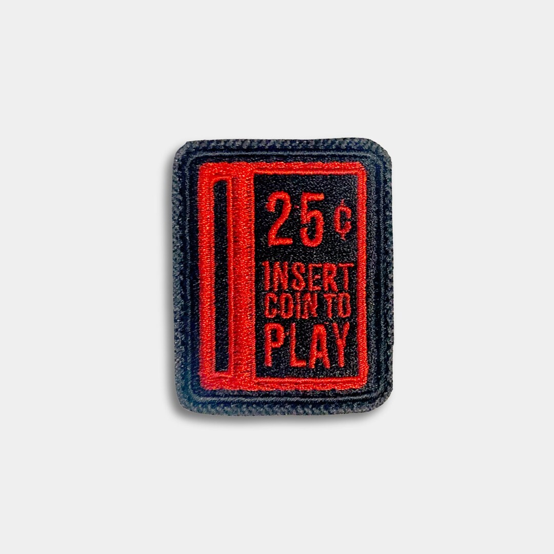 Insert Coin to Play Patch: Retro Arcade Embroidered Badge/hook and Loop ...