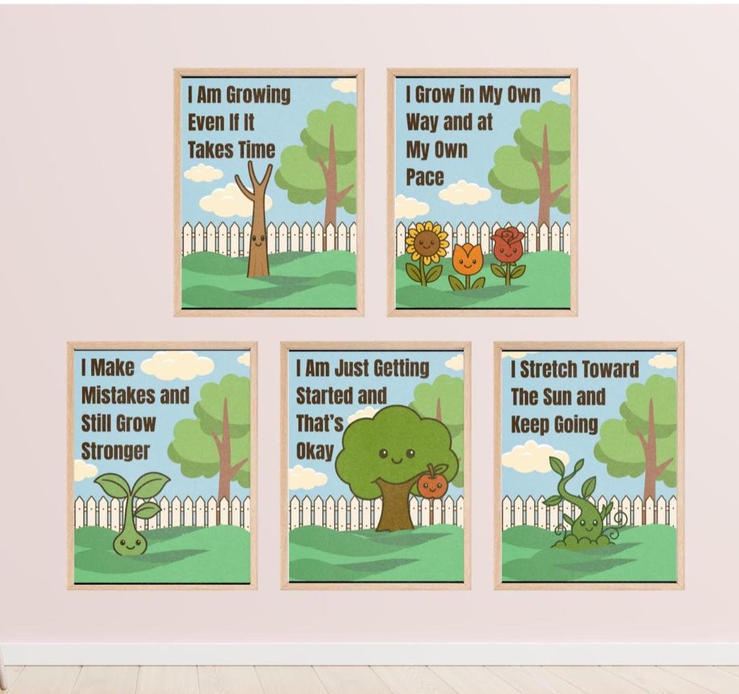 Growth Mindset Posters: Garden-themed Affirmations for Kids (digital ...