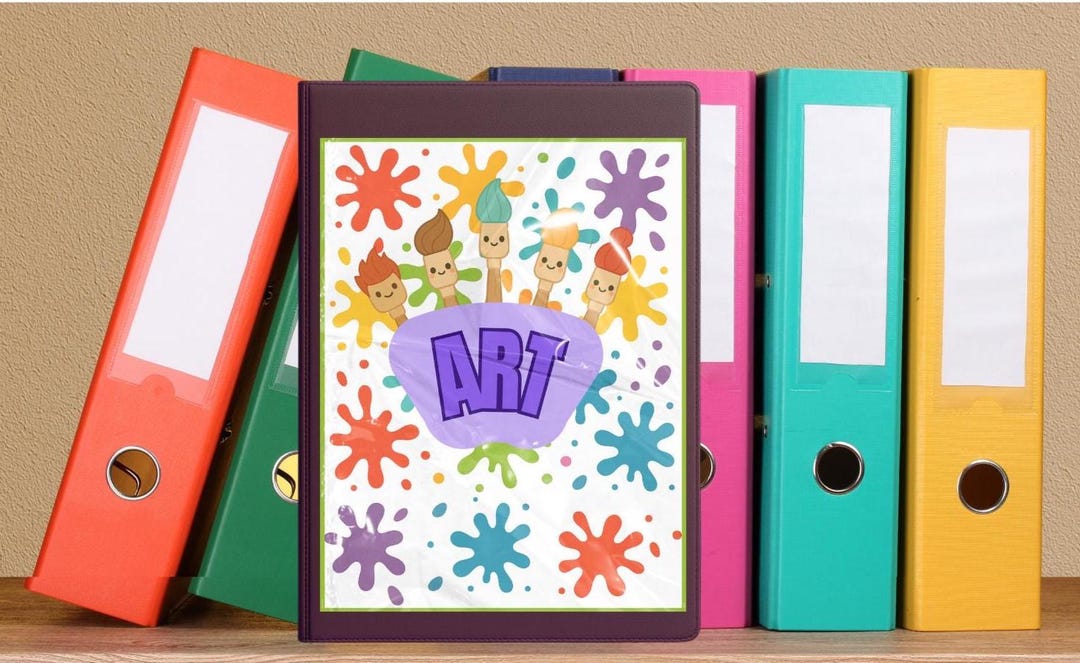Art Binder Cover for Kids: Printable School Organizer (digital Download ...