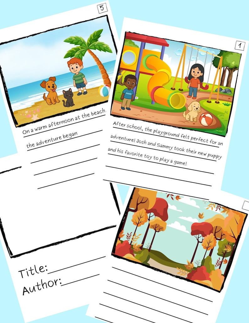 Kids Storybook Creation Kit: Templates, Characters, Sentence Starters ...
