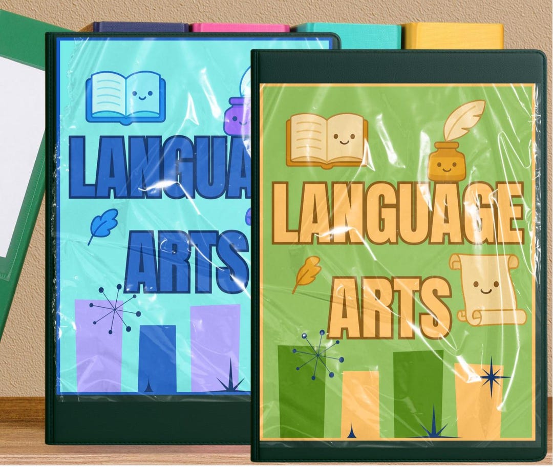 Language Arts Binder Covers for Kids – Book Buddy Characters to ...