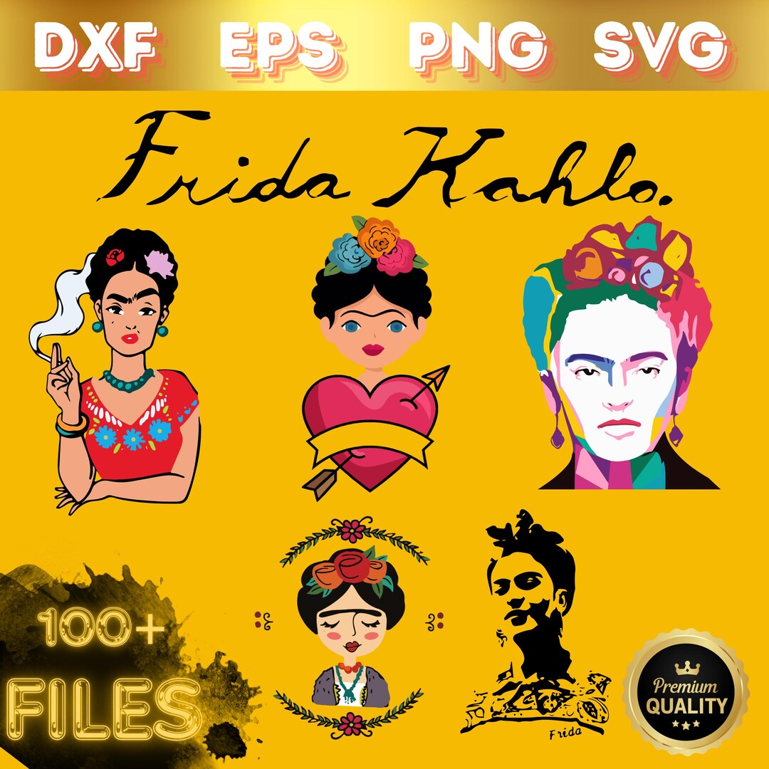 Frida Kahlo Svg Bundle, Frida Kahlo Svg Files, Frida Kahlo Svg, Frida ...