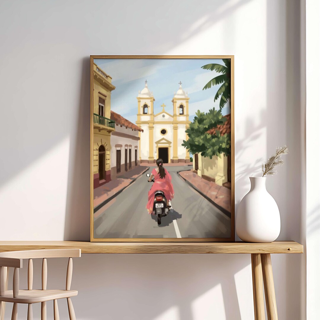Goan Church Ride, Modern Indian Woman, Goa Art, Brown Girl Art, South ...