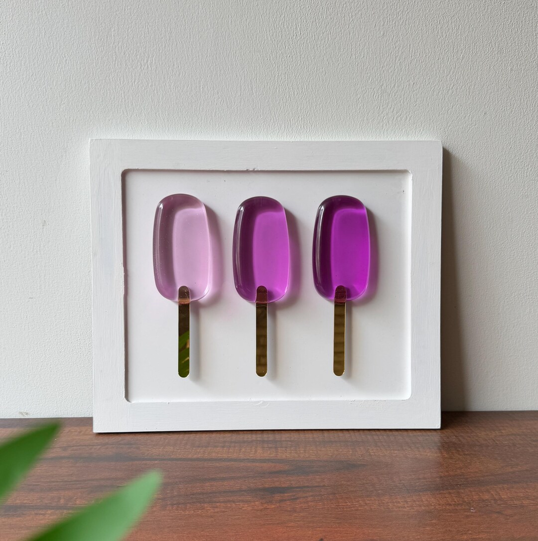 Resin Popsicle Wall Art: Modern Kitchen Decor, Kids Room - 10x12 - Etsy