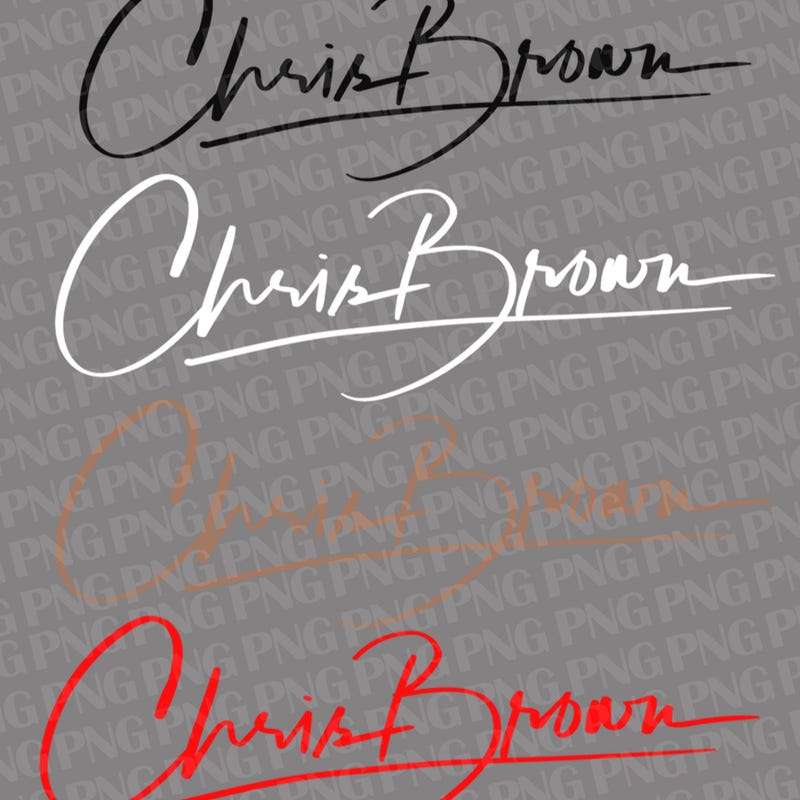 Chris Brown Signature With Autograph - Etsy