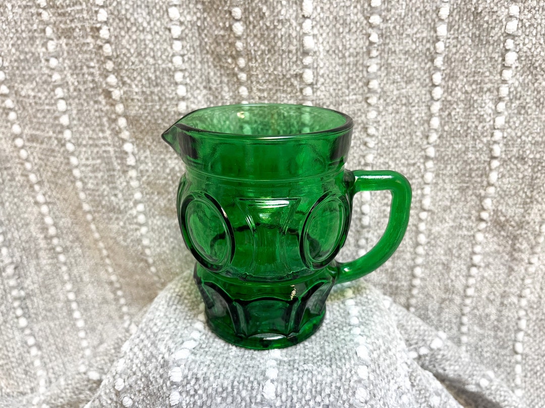 Vintage 1940s Wheaton Creamer Emerald Green - Etsy