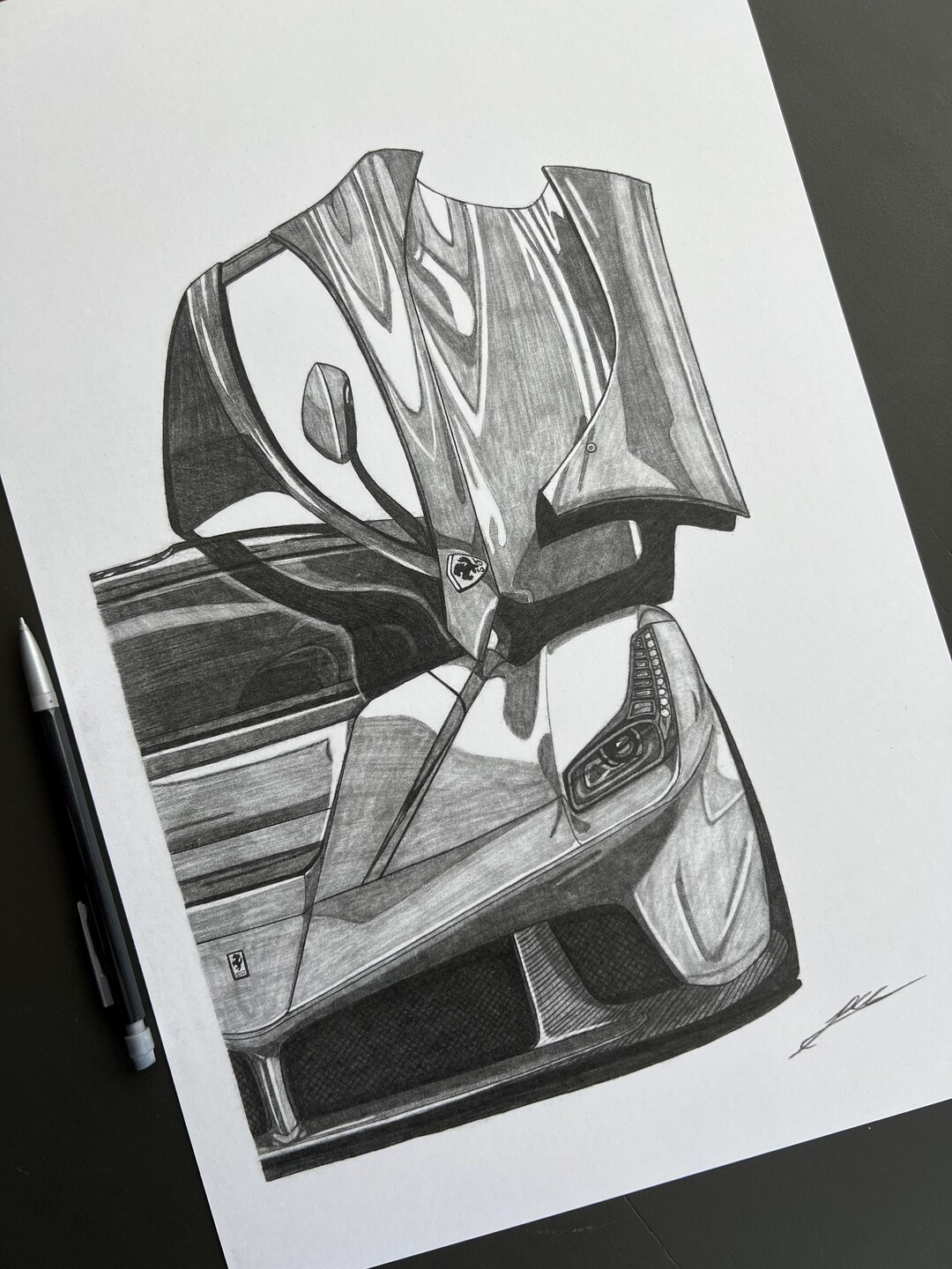 Ferrari Laferrari - Drawing 2 of 2 - Etsy