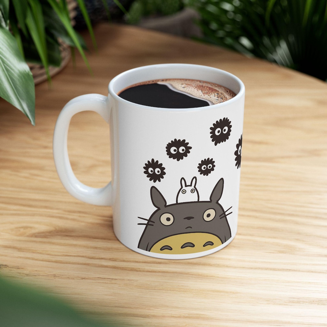 Totoro Soot Sprite Ceramic Mug: Fun Kitchen Decor (11oz 15oz) - Etsy