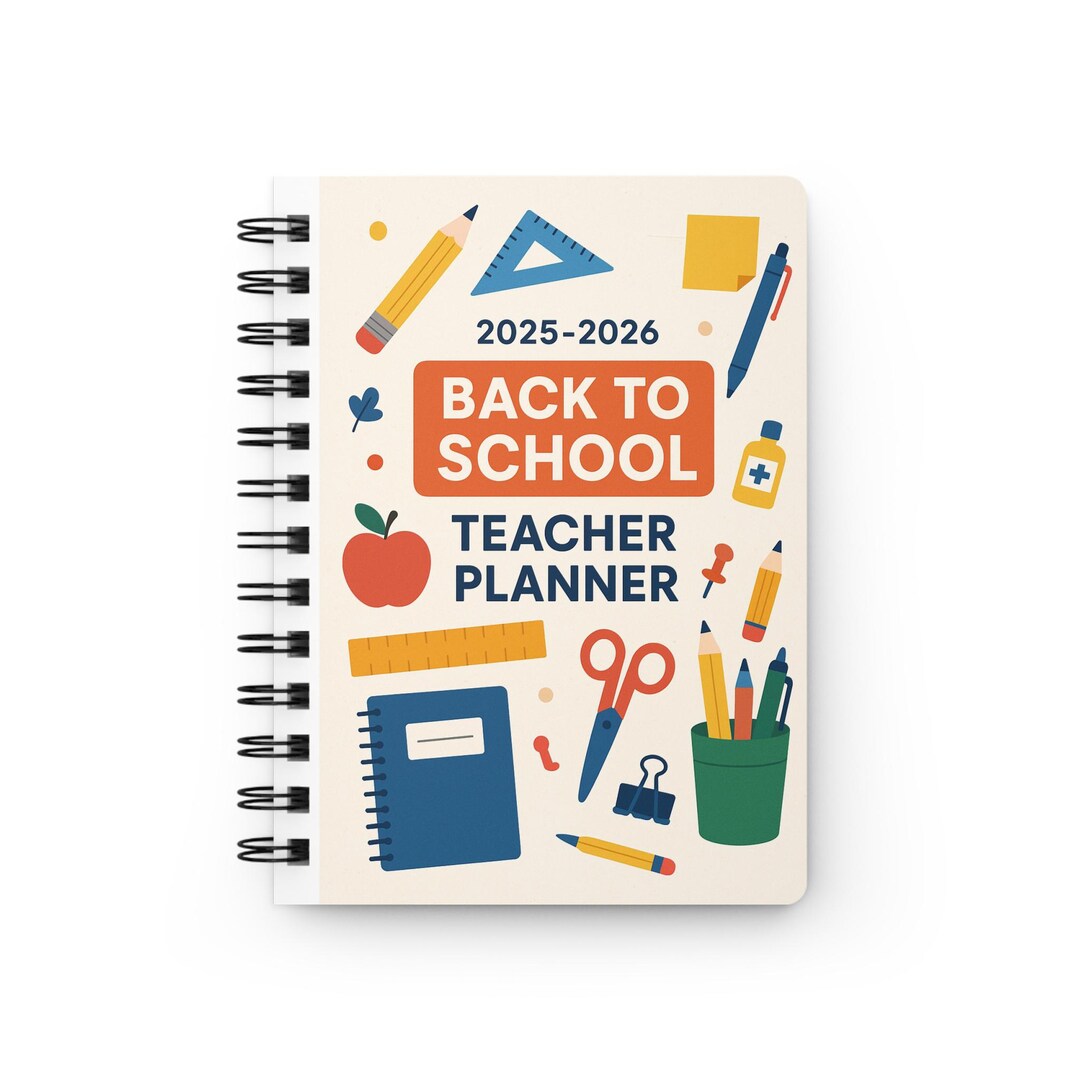 2025-2026 Back to School Teacher Planner | Spiral Bound Journal ...