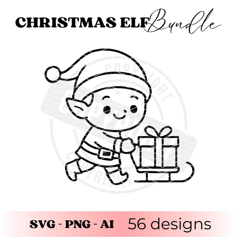 Christmas Elf SVG Bundle | Cute Elf Clipart Set | Santa’s Helpers Line ...