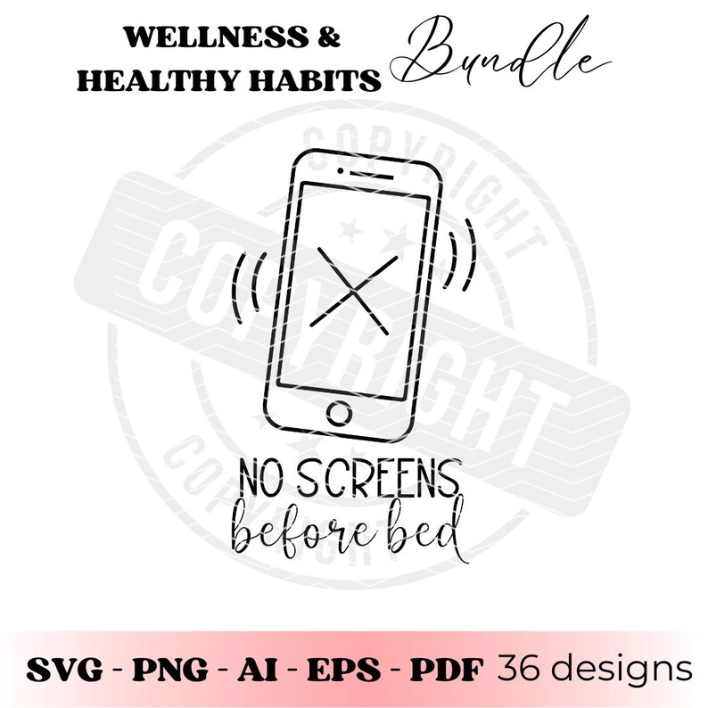 Wellness SVG Bundle, Healthy Habits Icons, Self Care SVG, Mental Health ...