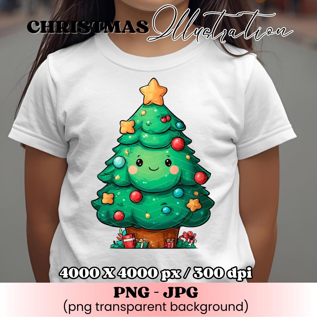 Cartoon Christmas Tree PNG – Cute Kawaii Holiday Tree Clipart, Funny ...