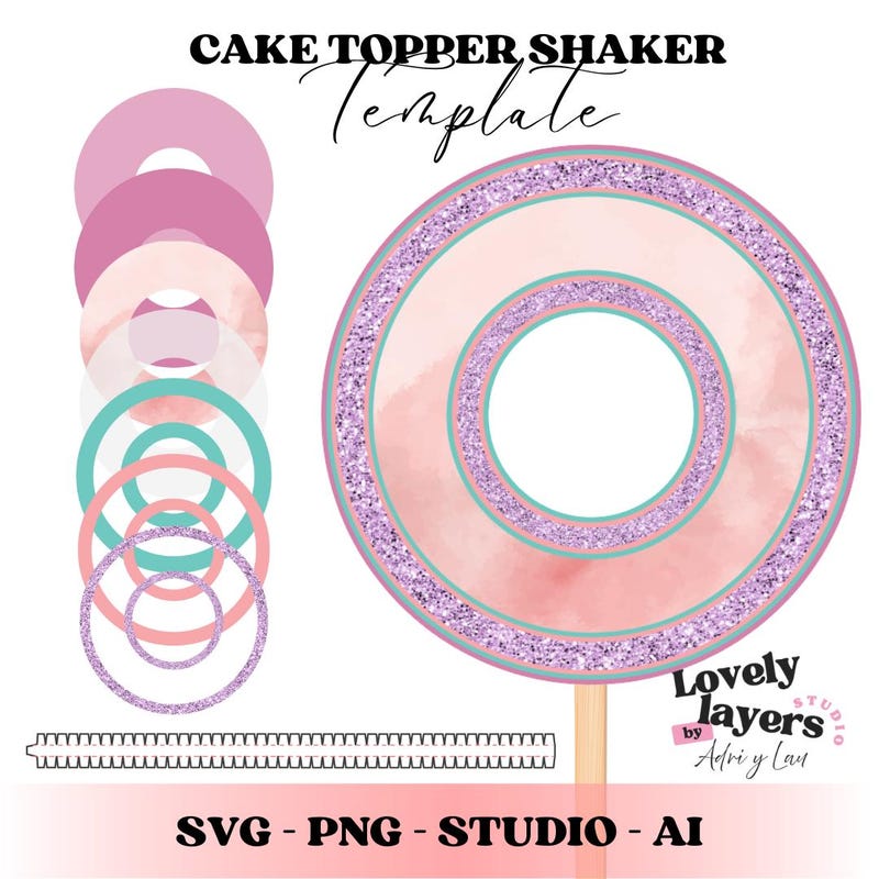 Caker Topper Shaker Svg - Etsy UK