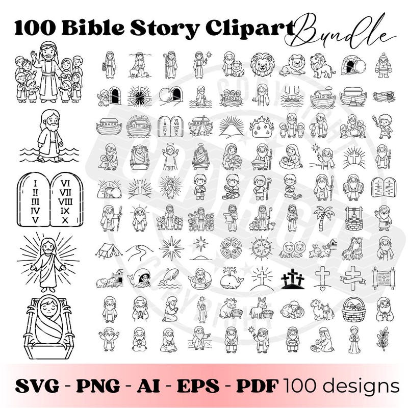 Bible Clipart Drawings - Etsy UK