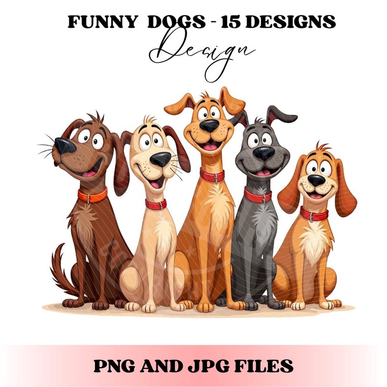 15 Cartoon Dog Clipart, Funny Dogs Clipart, Crazy Dogs Clipart, Cartoon ...