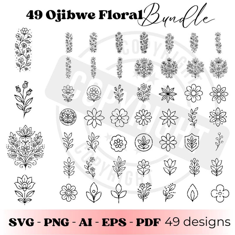Indigenous Florals Svg - Etsy