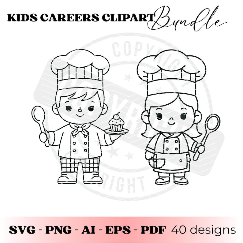 Kids Careers Clipart Bundle, Classroom Jobs SVG PNG, Community Helpers ...