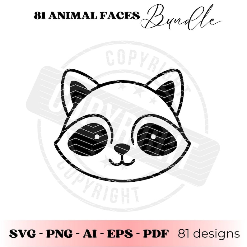 Forest Animal Faces SVG Bundle | Cute Animal Faces Clipart | Kawaii ...