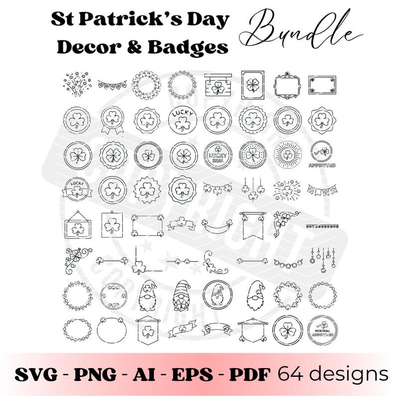 Decoración SVG para el Día de San Patricio: insignias, pancartas ...