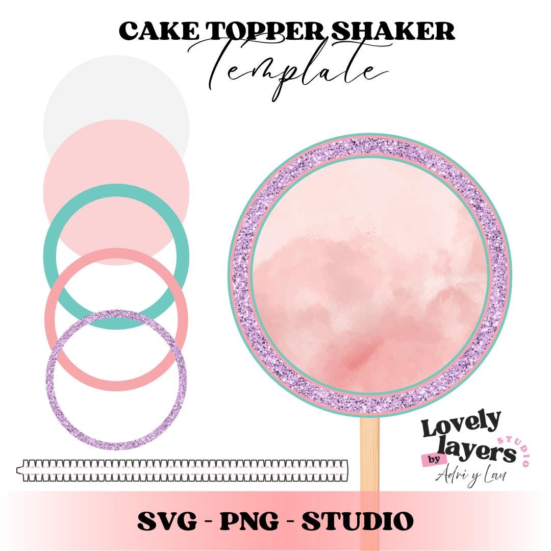 Circle Shaker Svg, Shaker Topper Svg, Shaker Layer Strips, Birthday ...