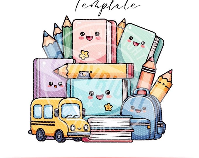 Kawaii Cute Back to School PNG Bundle - Etsy Canada