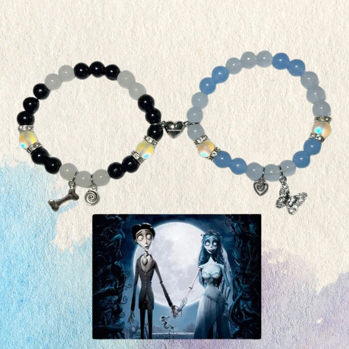Corpse Bride Inspired Matching Bracelets Y2K Jewelry Handmade - Etsy