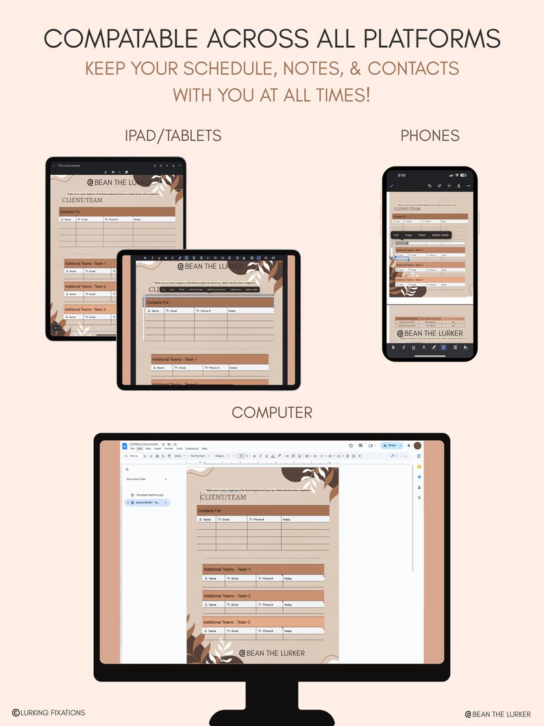 Note Templates - Personal or Team Meeting Notes - Digital Planner ...