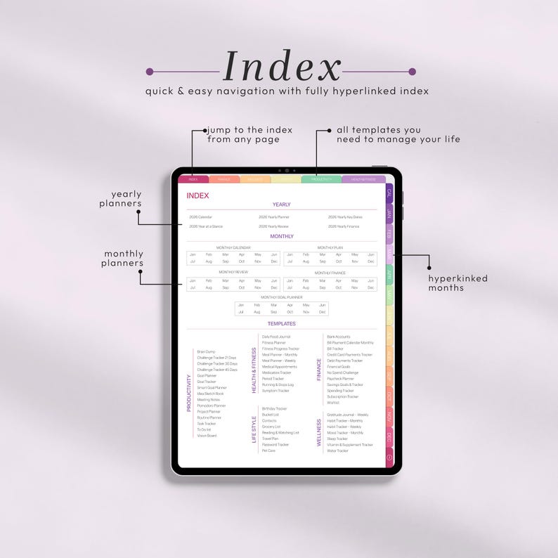 2026 Digital Planner for iPad | All-in-one Goodnotes Planner ...