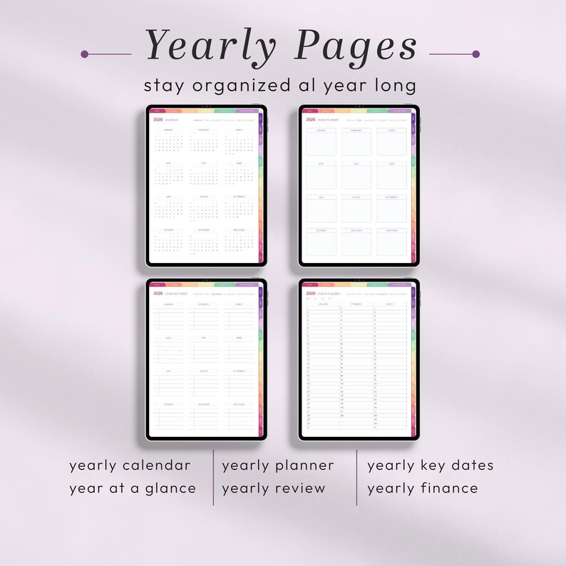 2026 Digital Planner for iPad | All-in-one Goodnotes Planner ...