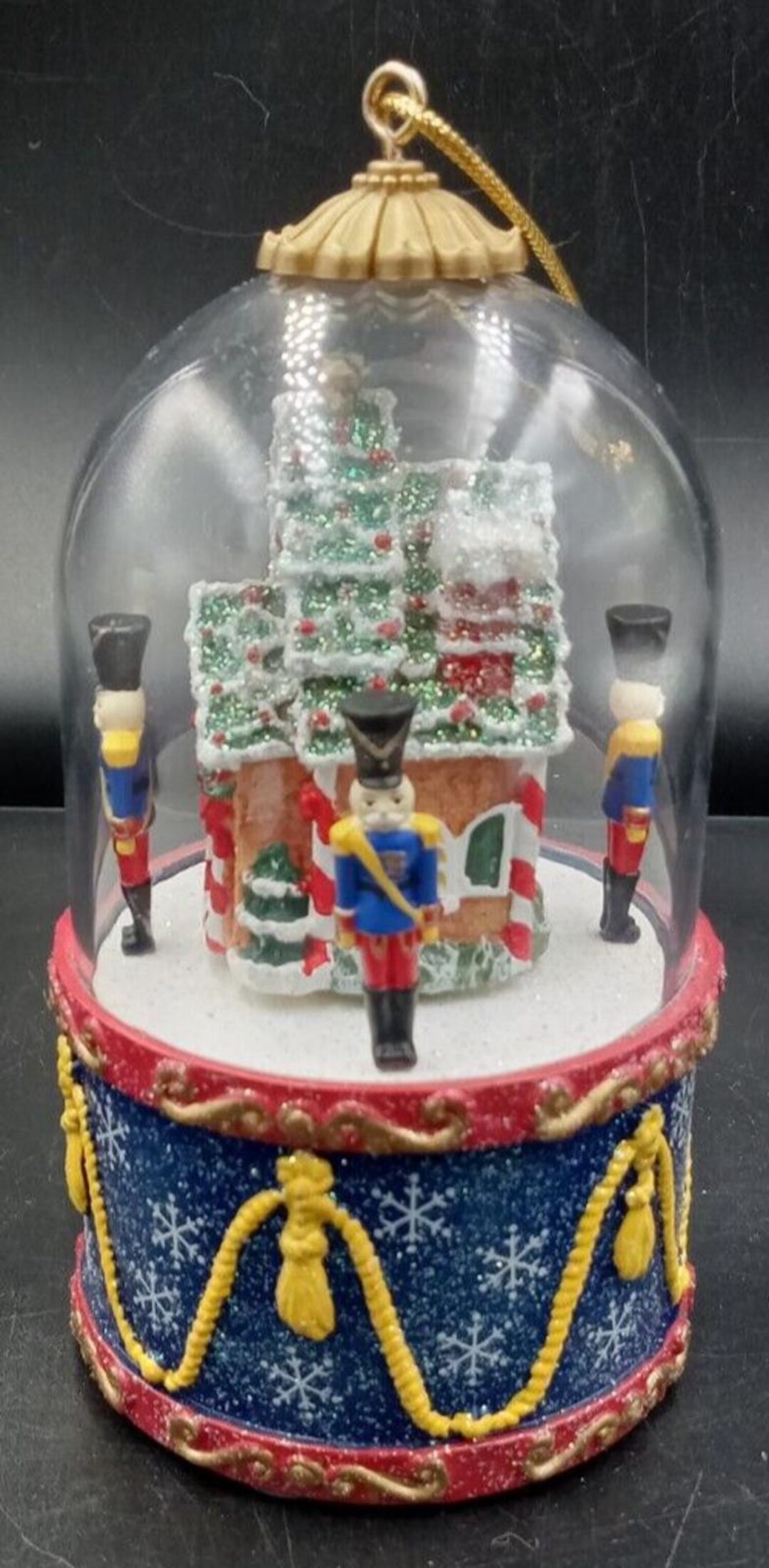 Avon Rotating Musical Cloche With Nutcrackers & House on Drum Req 2 AA ...