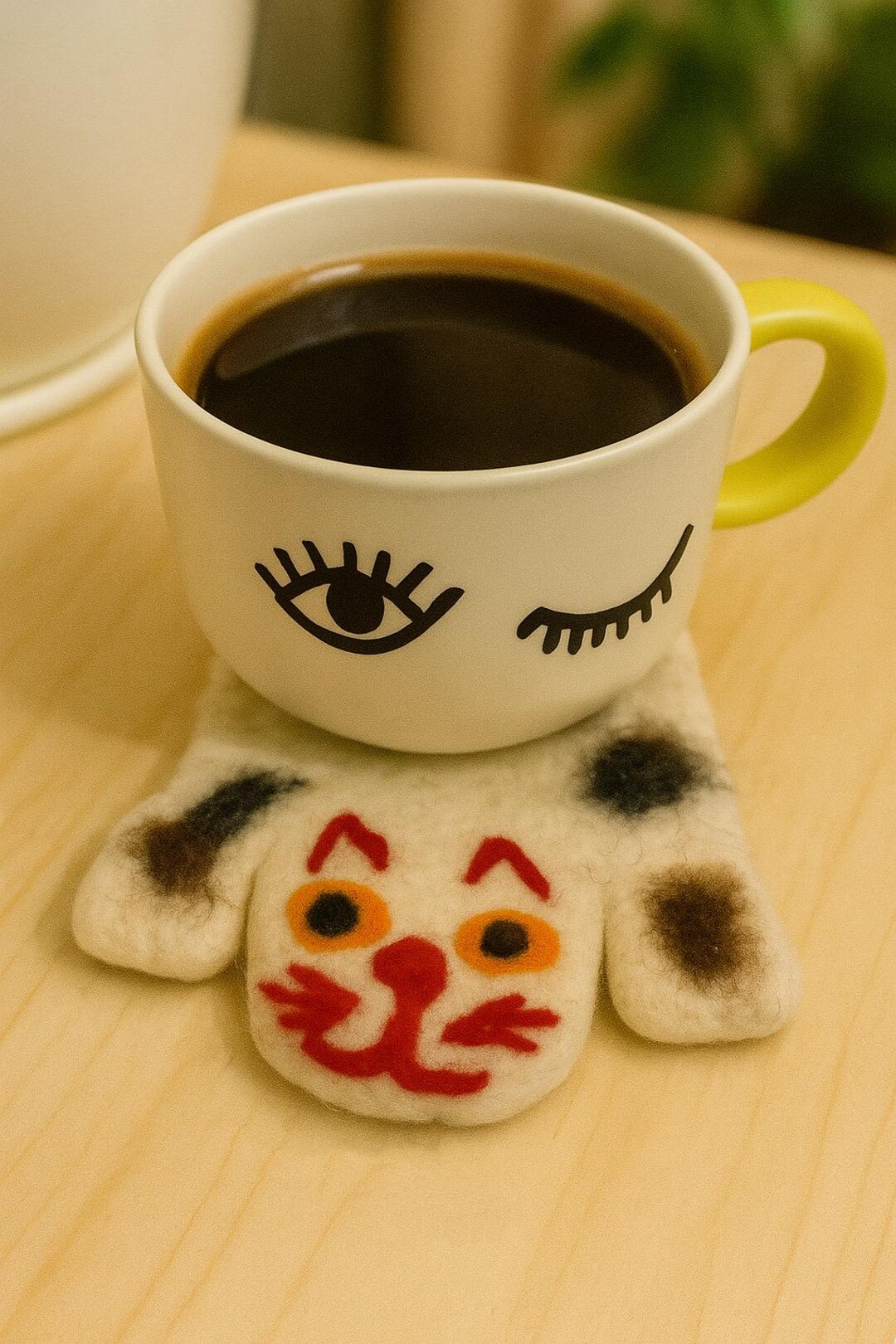 Felted Wool Animal Coasters Set of 5 – Choose or Surprise Mix | Panda ...
